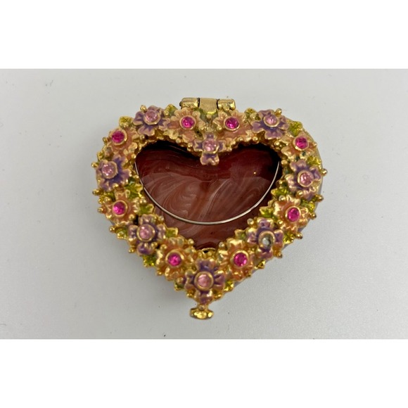 Jewelry | Vintage Monet Trinket Box Enameled Will Hold A Picture In ...